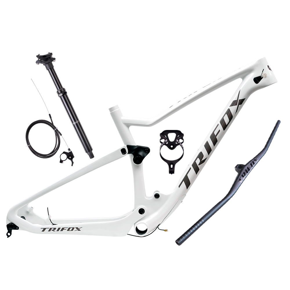 TRIFOXBIKE Double Full Suspension Carbon MTB Frameset - MFM100 Bundle Sale