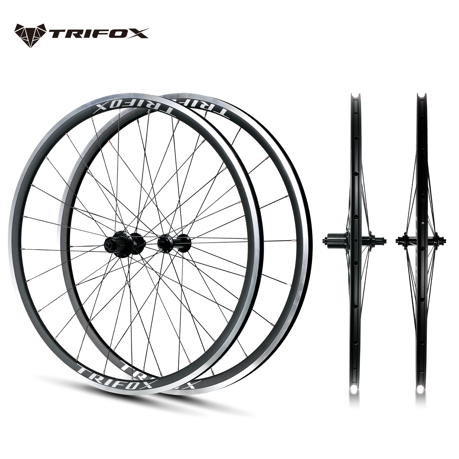 Road Bike Wheels AWT18 - Alloy & 700c Rim Brake | TRIFOX Cycling