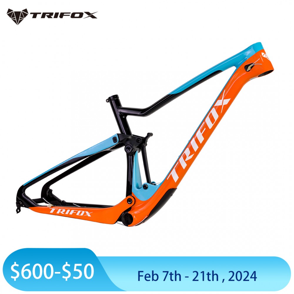 TRIFOXcycling 29er LightCarbon Full Suspension XC MTB Frame MFM100 |100 ...