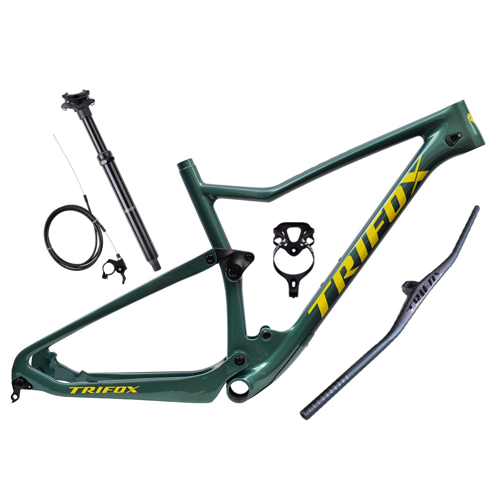 TRIFOXBIKE Double Full Suspension Carbon MTB Frameset - MFM100 Bundle Sale