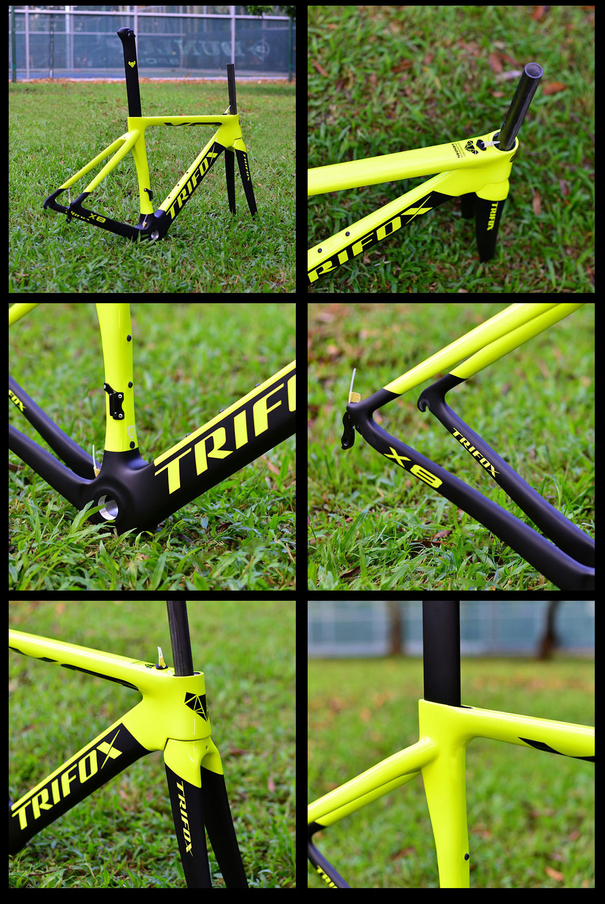 700C Carbon Road Bike Frame X8QR AERO Lightweight Durable TRIFOX